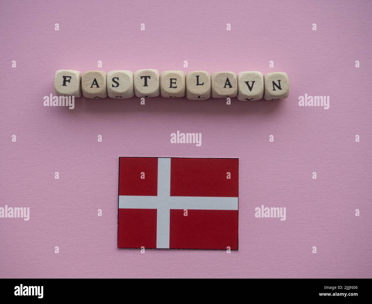 Background with text Fastelavn on wooden cubes Stock Photo - Alamy
