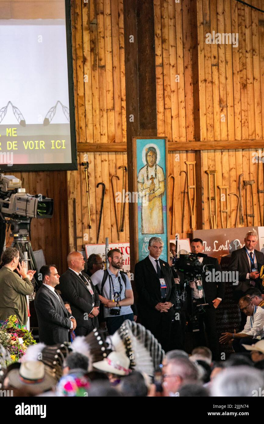 Alexis Cree Nation, Canada. 26th July, 2022. Pope Francis Visits Lac St ...