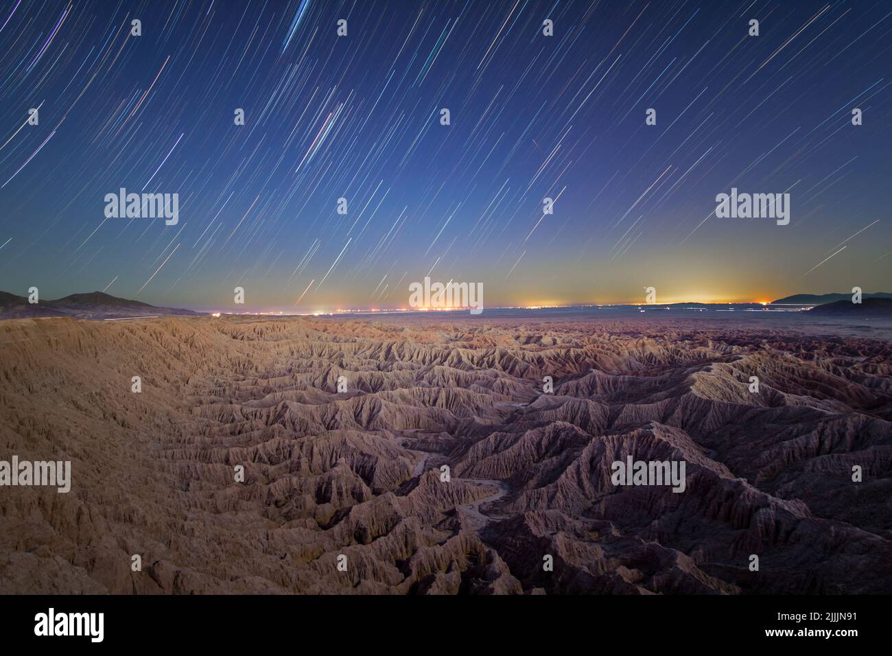 Star Trails Over Fonts Point Stock Photo - Alamy