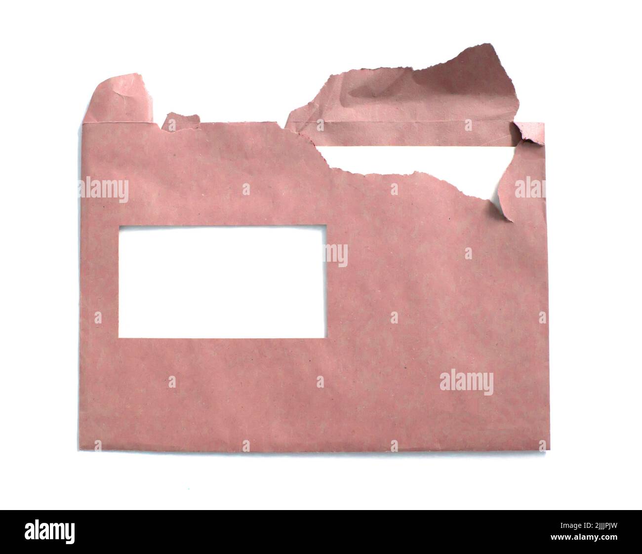 Torn envelope paper with white letter visible, isolated Stock Photo - Alamy
