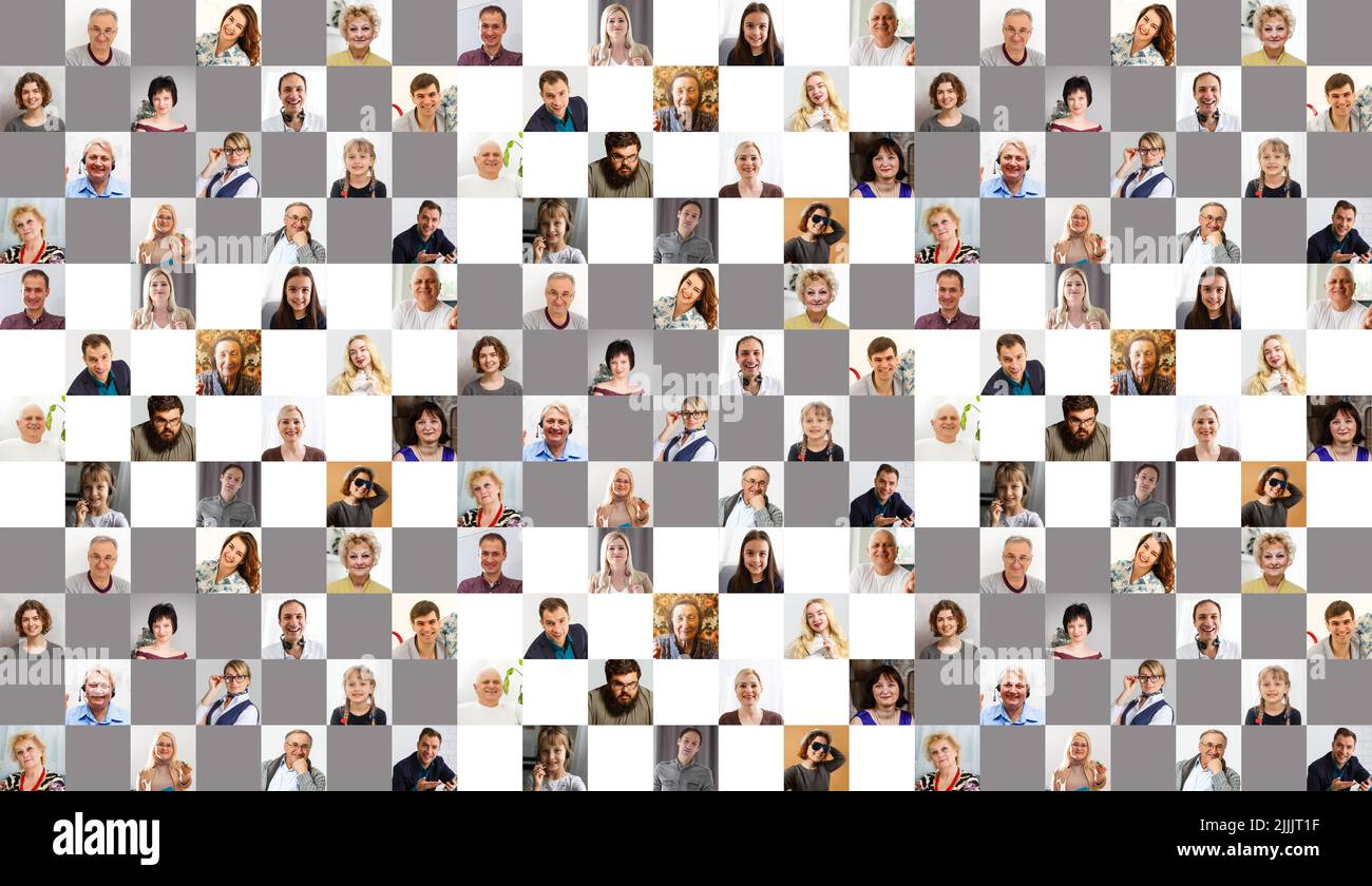 Set of various people expressing positive emotions Stock Photo - Alamy