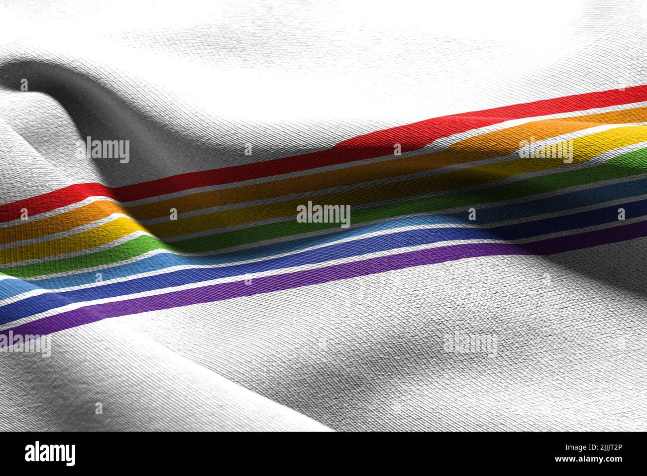 3D illustration flag of Jewish Autonomous Oblast is a region of Russia ...