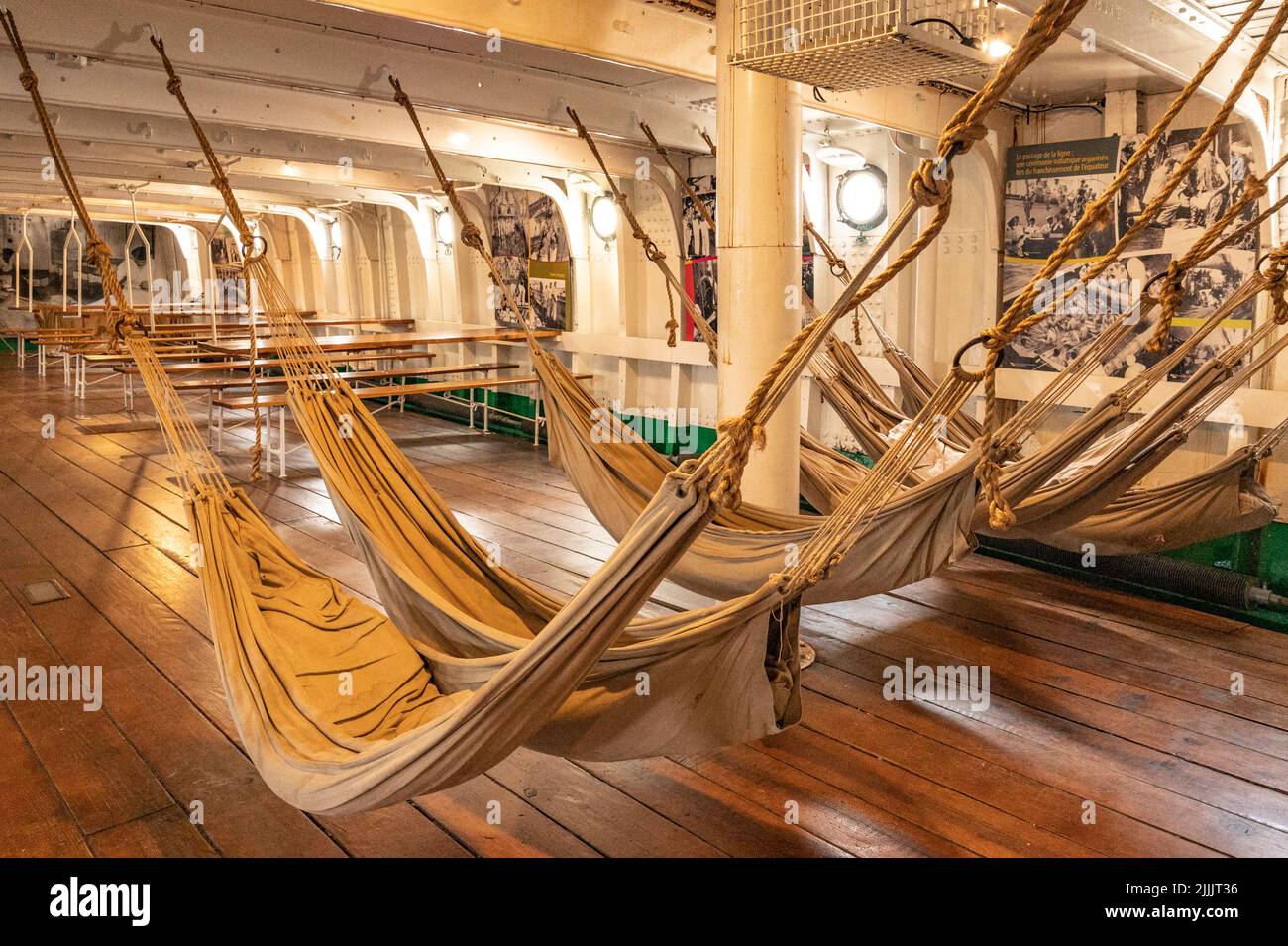 Hamacs of the windjammer "Duchesse Anne" open for visits at Dunkerque ...