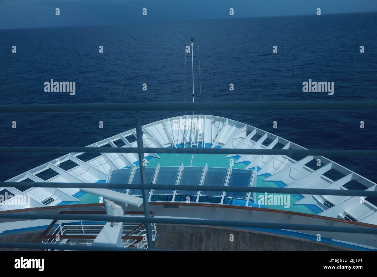 View form the window of the navigational bridge of the cruise ship ...