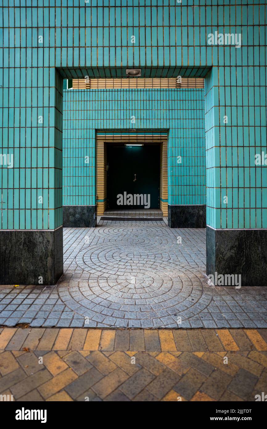 A vertical shot of straight tile arches of an old building Stock Photo ...