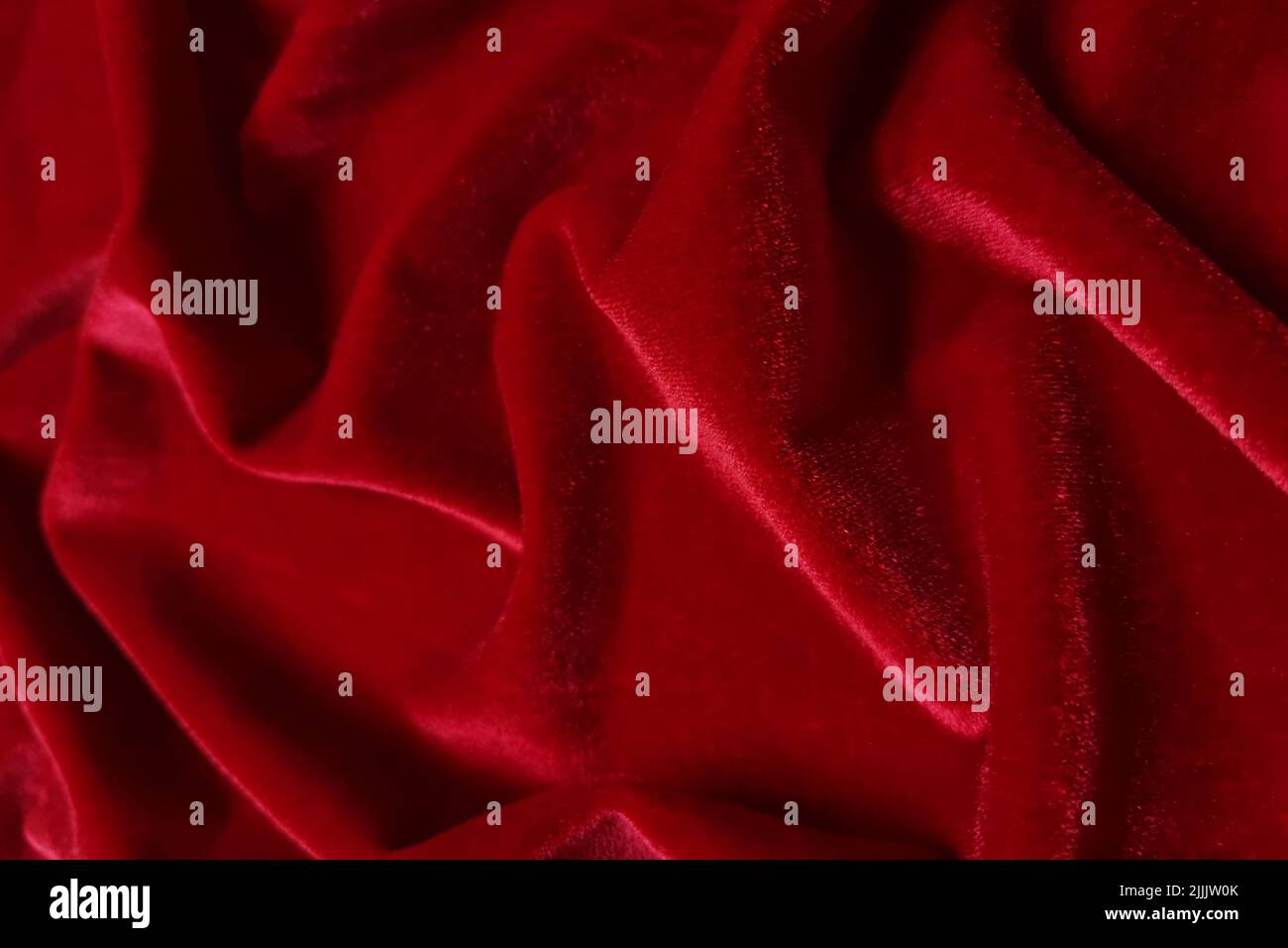 Red velvet crumpled or wavy fabric texture background. Abstract linen ...