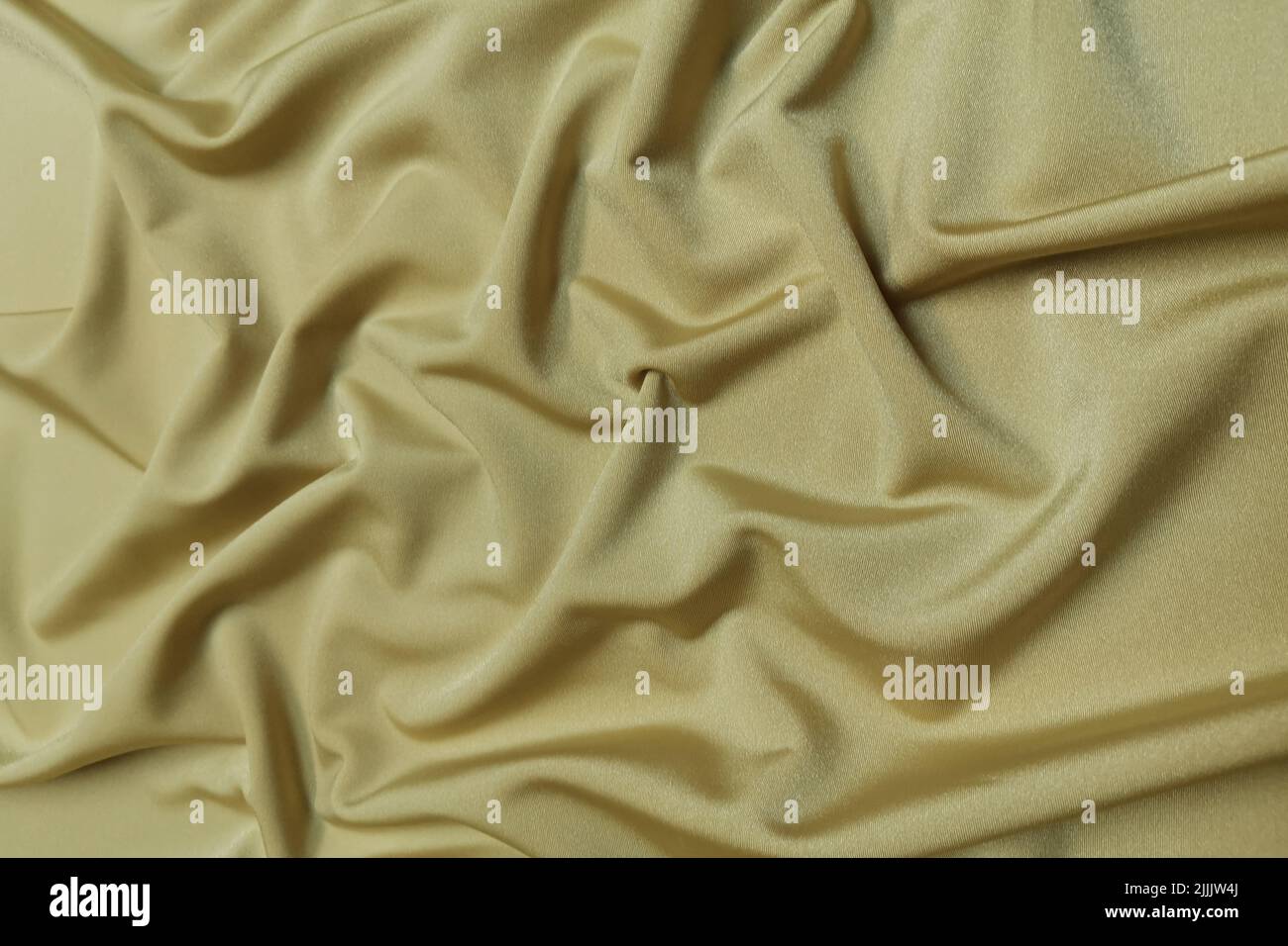 Gold supplex crumpled or wavy fabric texture background. Abstract linen ...