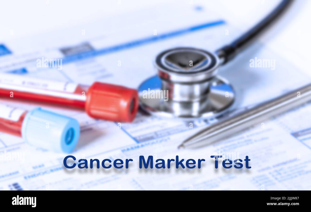 Cancer Marker Test Testing Medical Concept. Checkup list medical tests ...