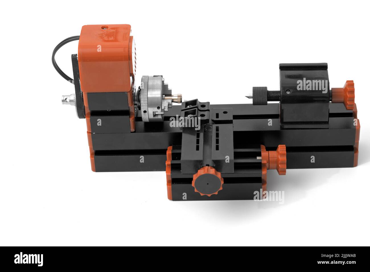 Small diy turning lathe machine for education and hobby Stock Photo - Alamy