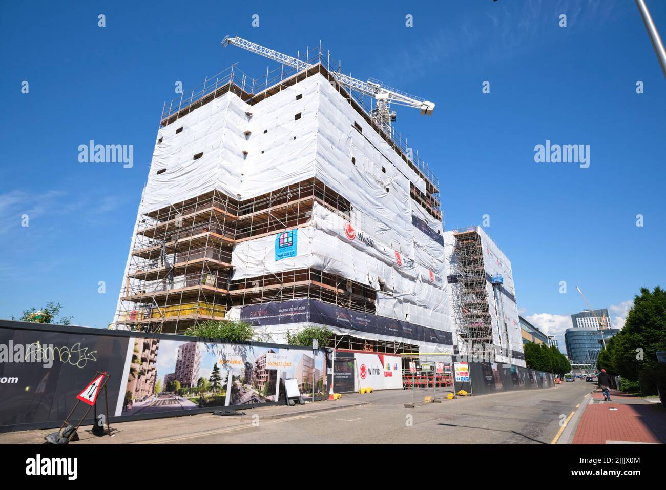 New apartment building housing being constructed in downtown, all ...