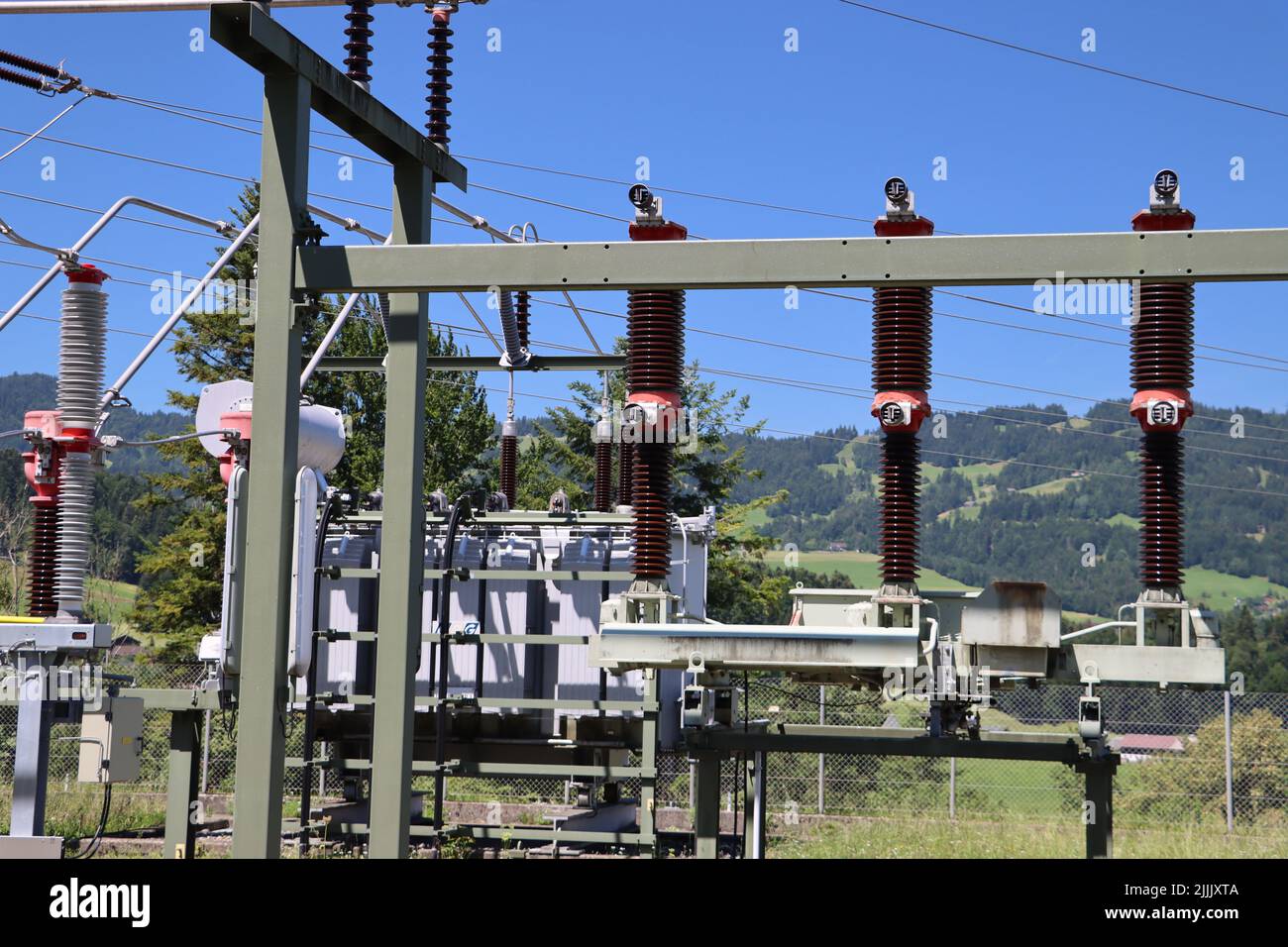high voltage terminal. electric transfer station with high voltage ...
