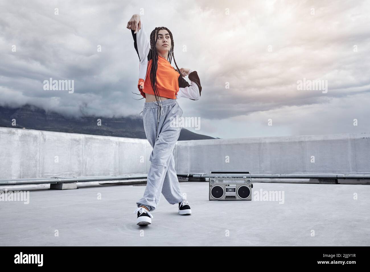 The queen of street. Full length shot of an attractive young woman ...