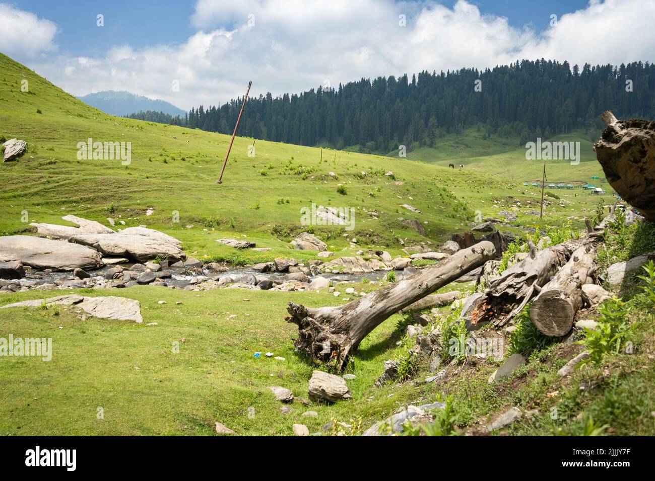 Gulmarg, known as Gulmarag in Kashmiri, is a town, hill station ...