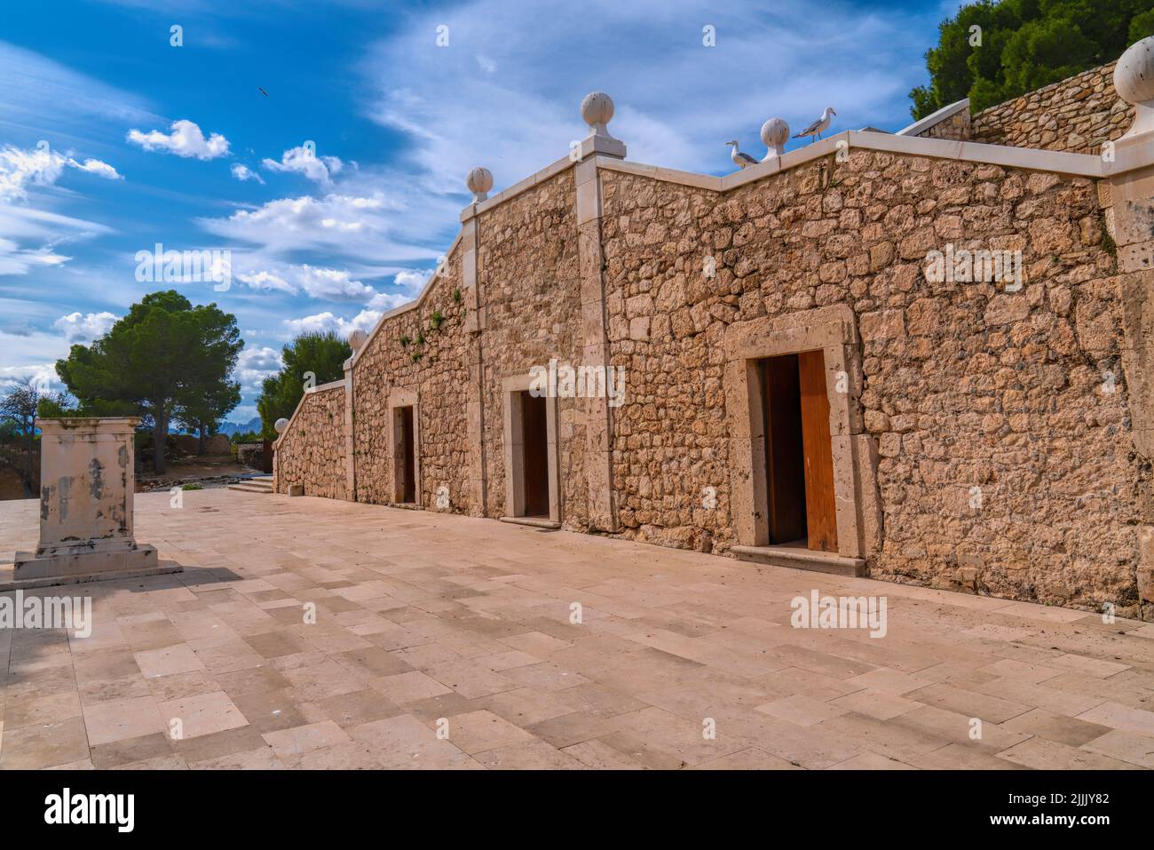 Denia castle ruins inside walls Alicante province Costa Blanca ...