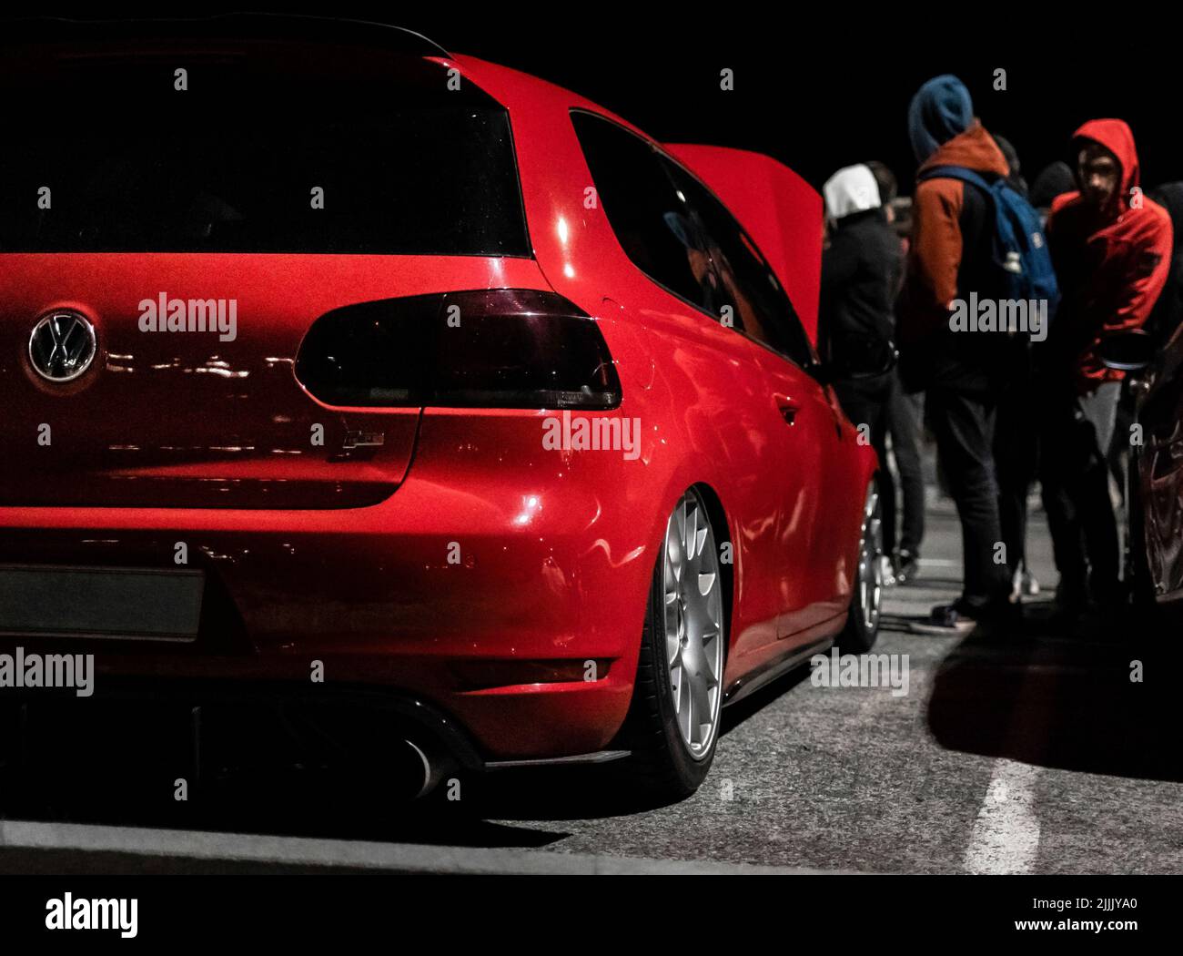 Details of car meet in Croatia Stock Photo - Alamy