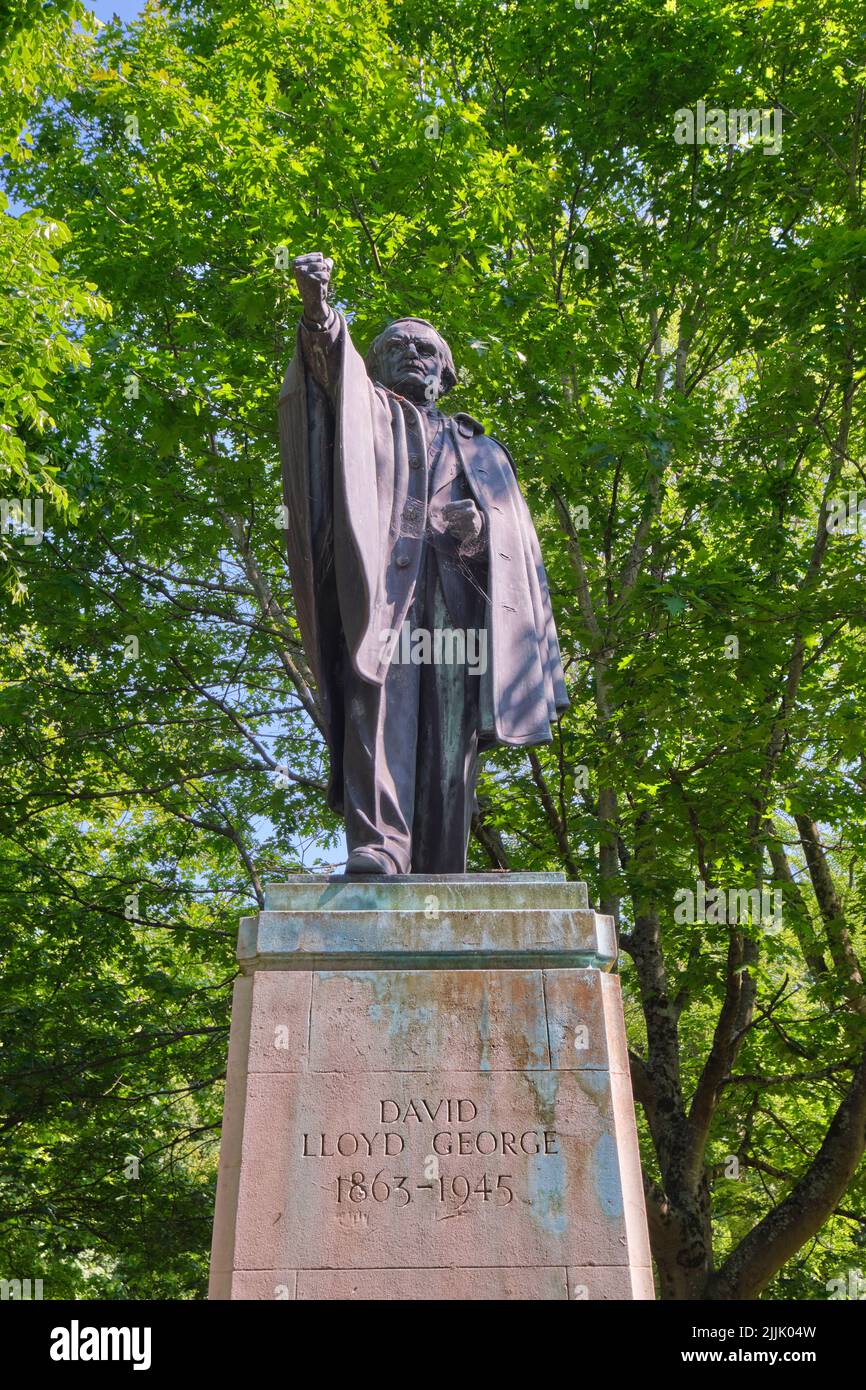 A standing bronze statue of David Lloyd George, the only British Prime ...