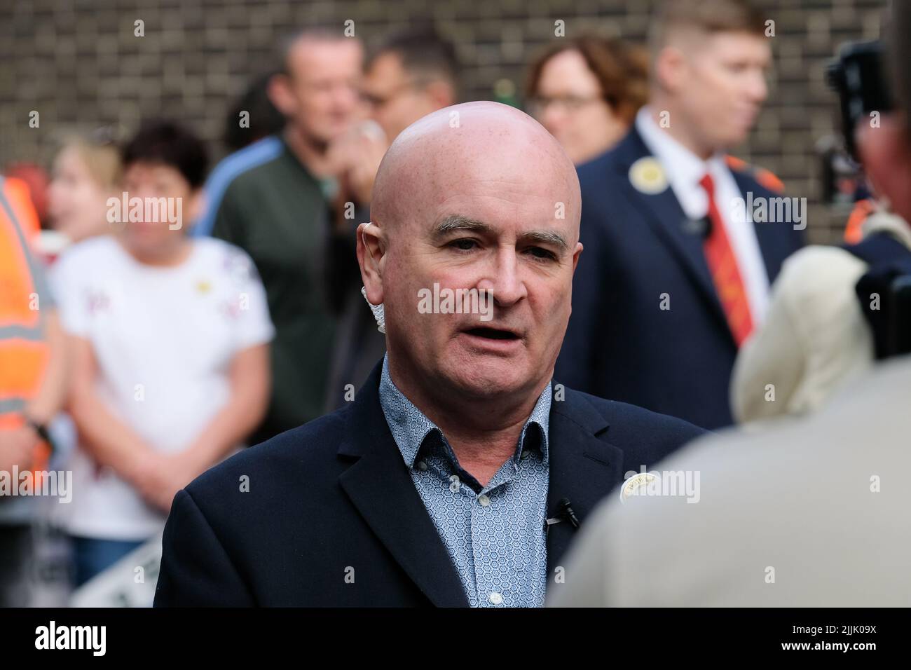Euston station, London, UK. 27th July 2022. National rail strike. Mick ...