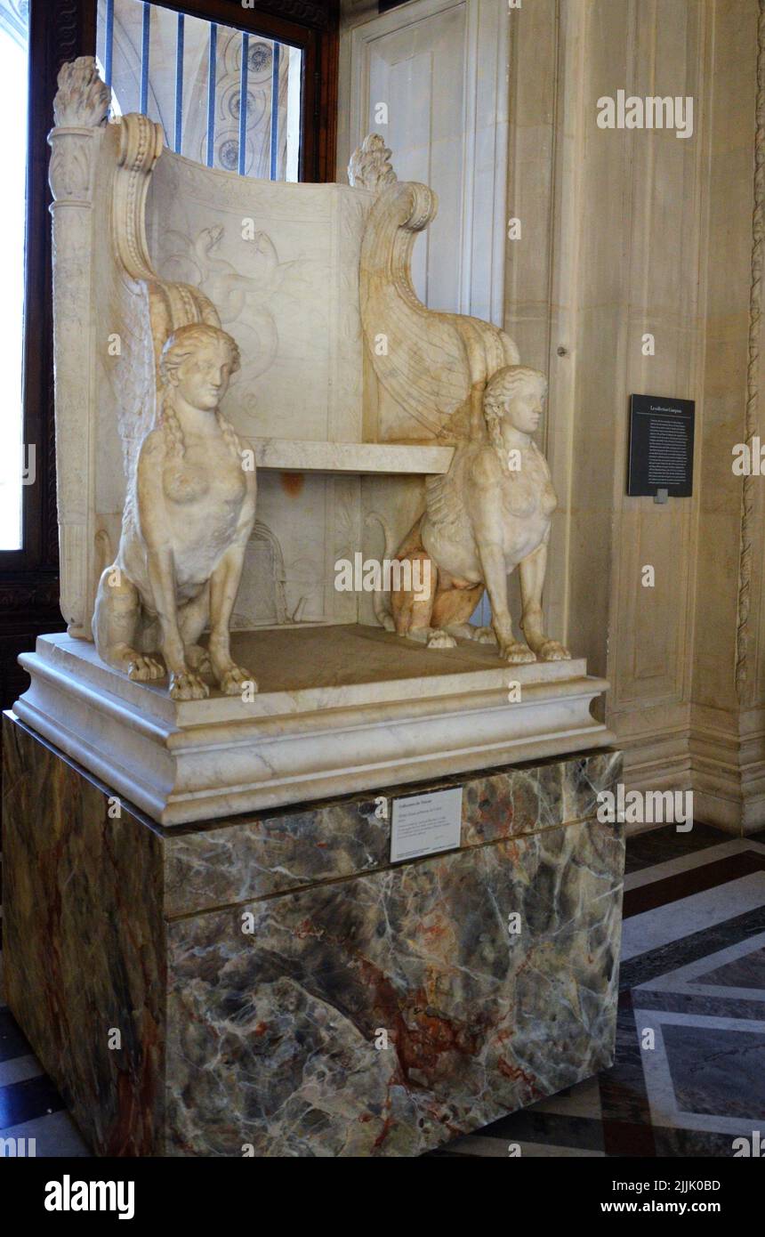 Paris, France 03.25.2017: interior of a famous museum of Paris Stock ...