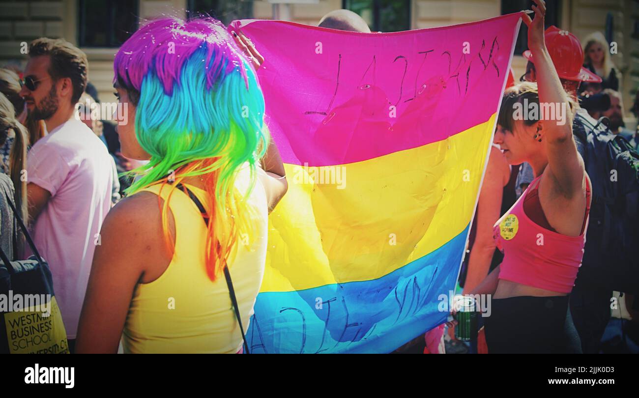The LGBTQ pride parade in Copenhagen, Denmark Stock Photo - Alamy