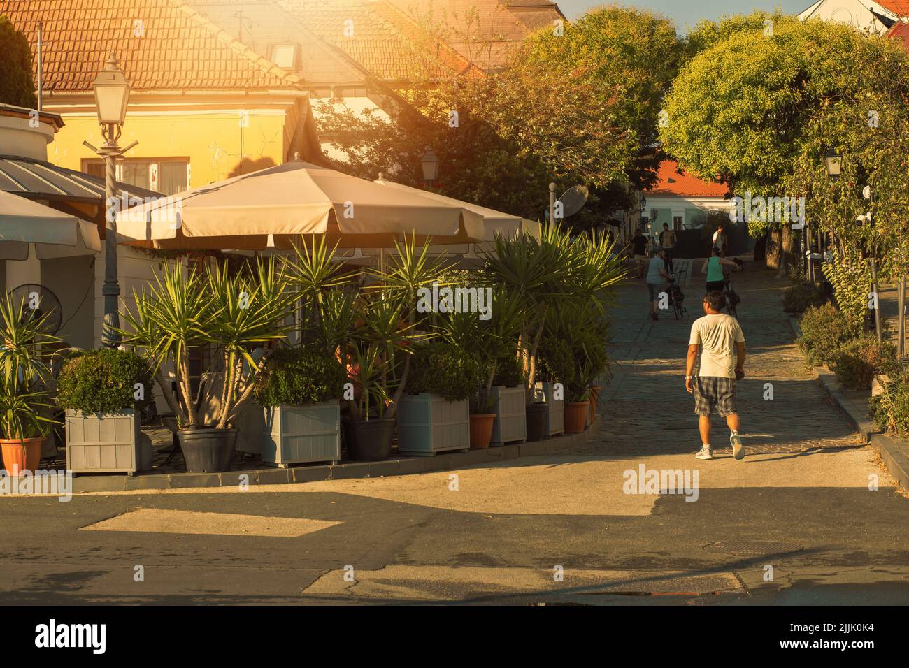 Cafe terrace on a hot sunny day in summer. High quality photo Stock ...
