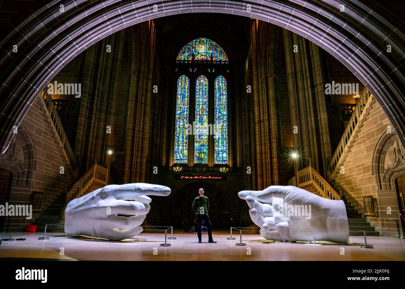 Artist Peter Walker with his work, Connection, a contemporary twist on ...