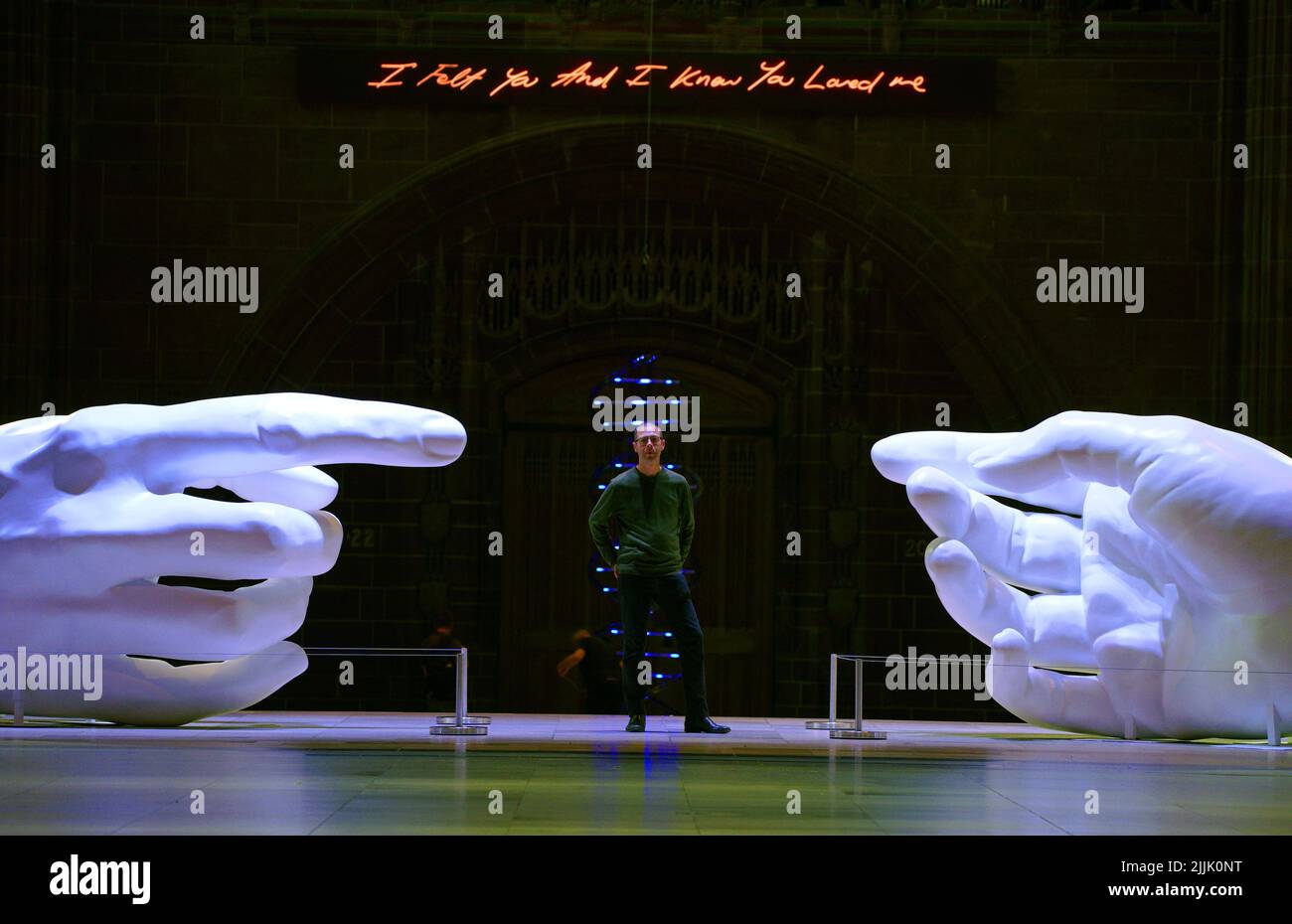 Artist Peter Walker with his work, Connection, a contemporary twist on ...