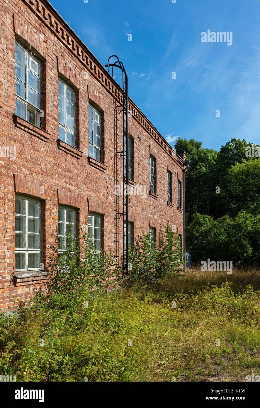 Red brick building in Vallisaari, Helsinki Stock Photo - Alamy