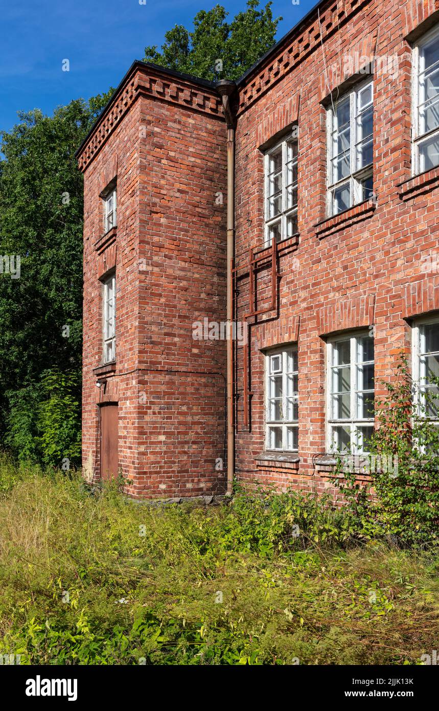 Red brick building in Vallisaari, Helsinki Stock Photo - Alamy