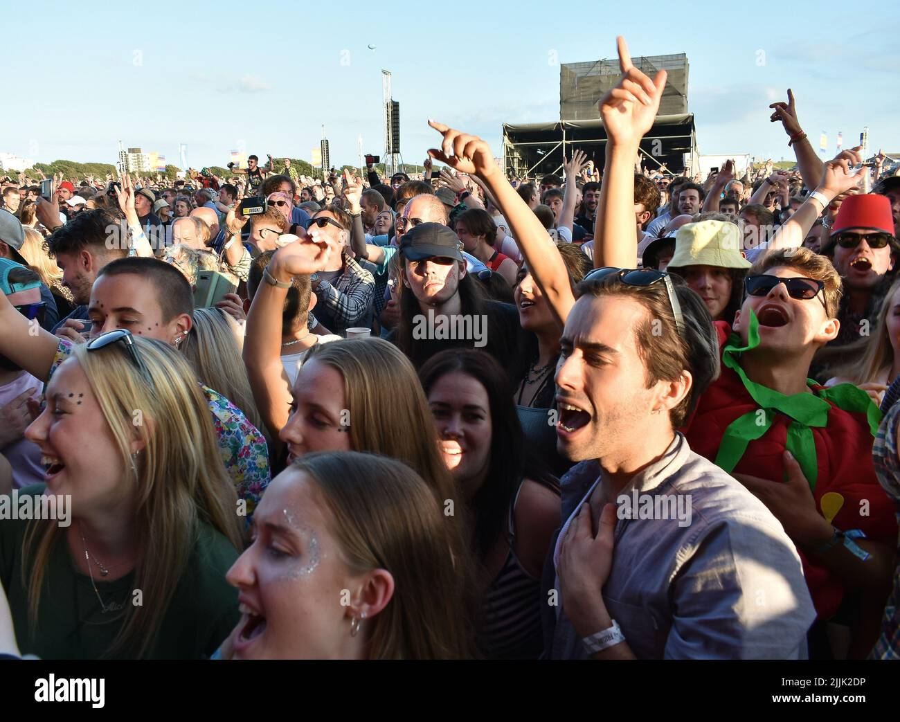 Public Dancing To Feeder Performing Live On Stage In Concert, Day 1 Of ...