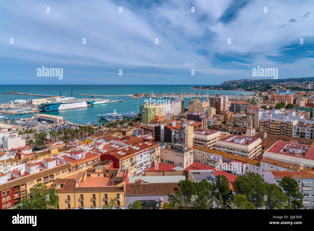 Denia Spain port and harbour Costa Blanca between Alicante and Valencia ...