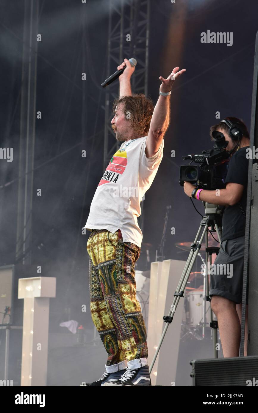 Tony Wright From Terrorvision Performing Live On Stage In Concert, Day ...