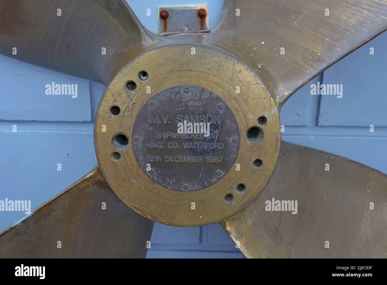 Propellor of the MV Samson, that ran aground in Waterford in 1987 ...