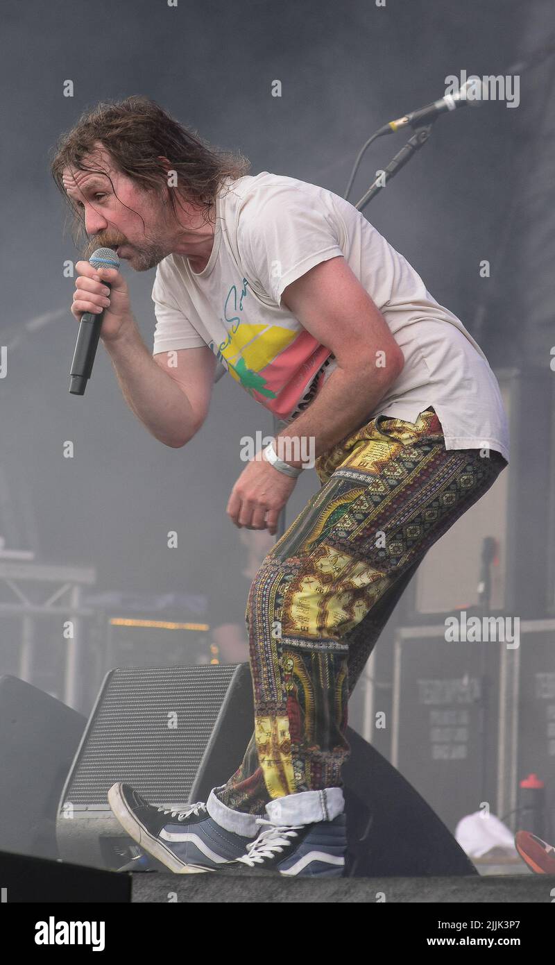 Tony Wright From Terrorvision Performing Live On Stage In Concert, Day ...