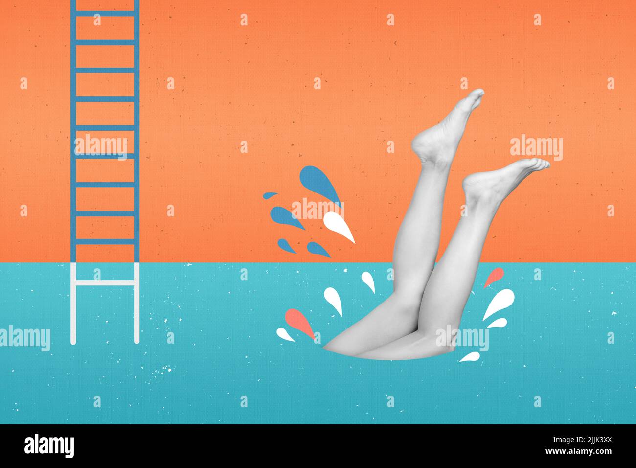 Person swimming pool illustration hi-res stock photography and images ...