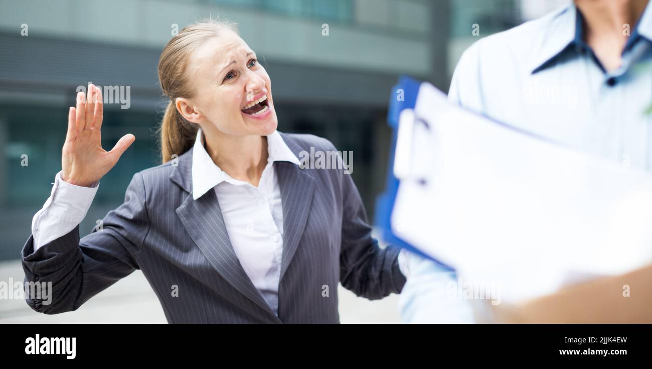 Outdoor portrait angry young businesswoman hi-res stock photography and ...
