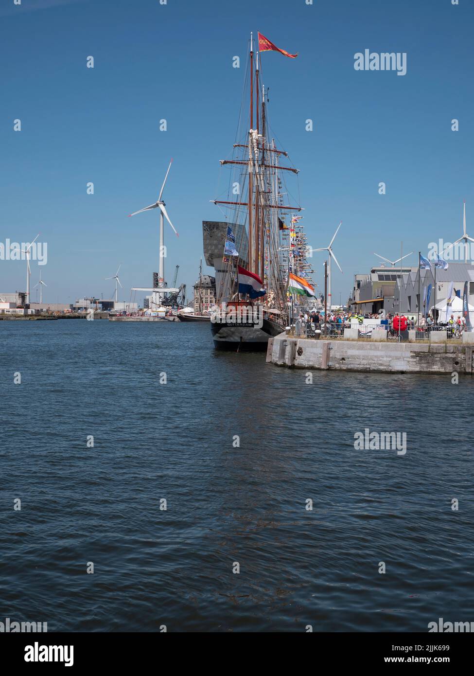 Antwerp, Belgium, 24 July 2022, The tall ships races, Sailing ship ...