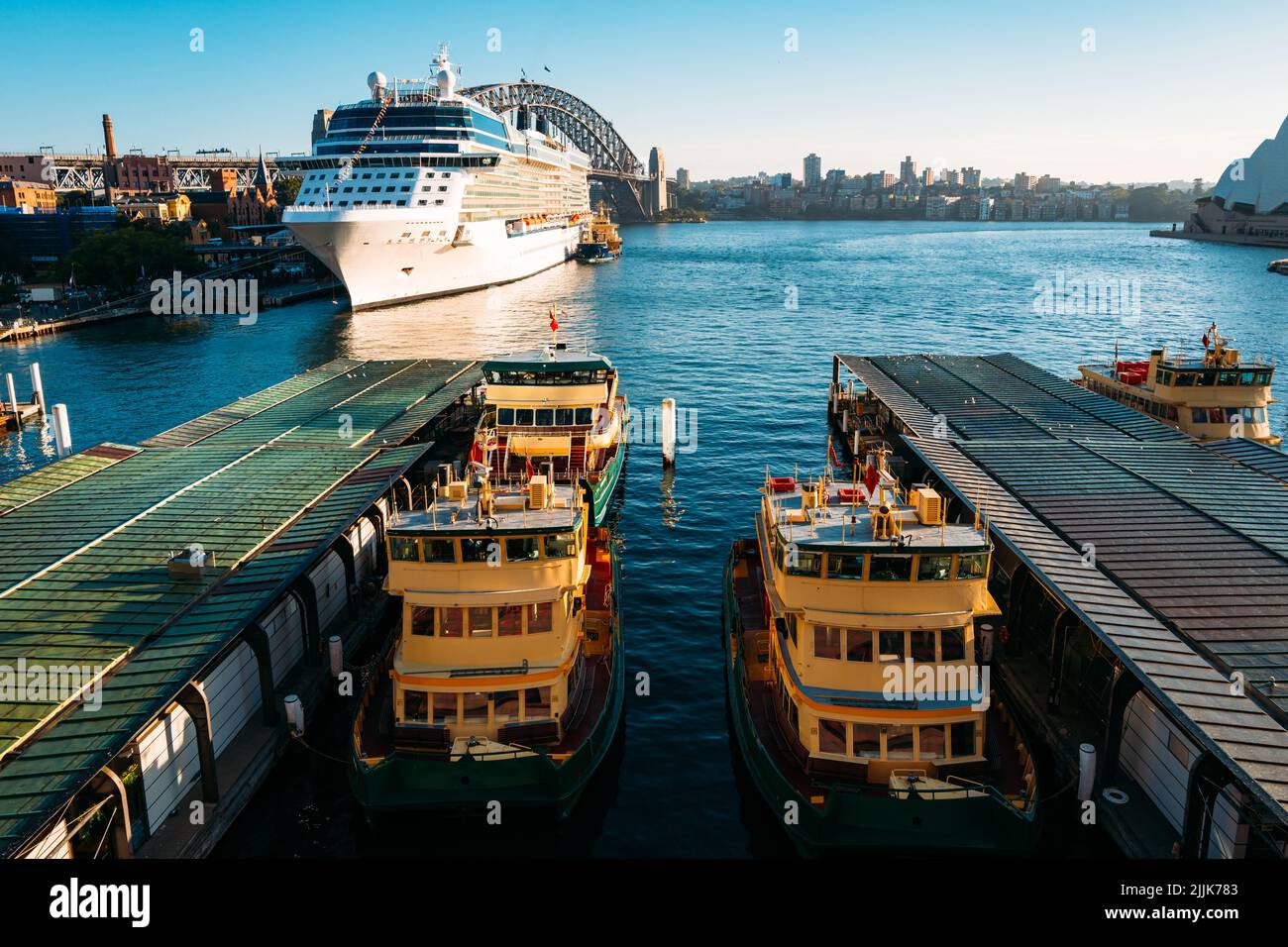 A Cruise Ship docks in the Rocks in Circular Quay, Sydney, Australia ...