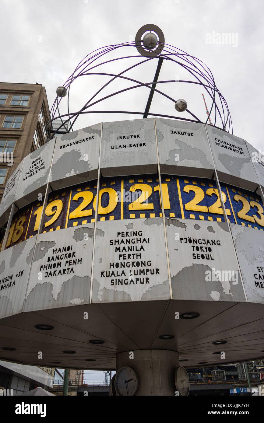 Berlin, Germany - June 29, 2022: World clock at Alexanderplatz near the ...