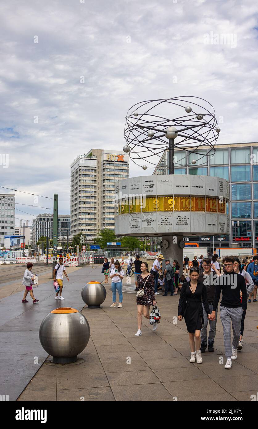 Berlin, Germany - June 29, 2022: World clock at Alexanderplatz, the ...