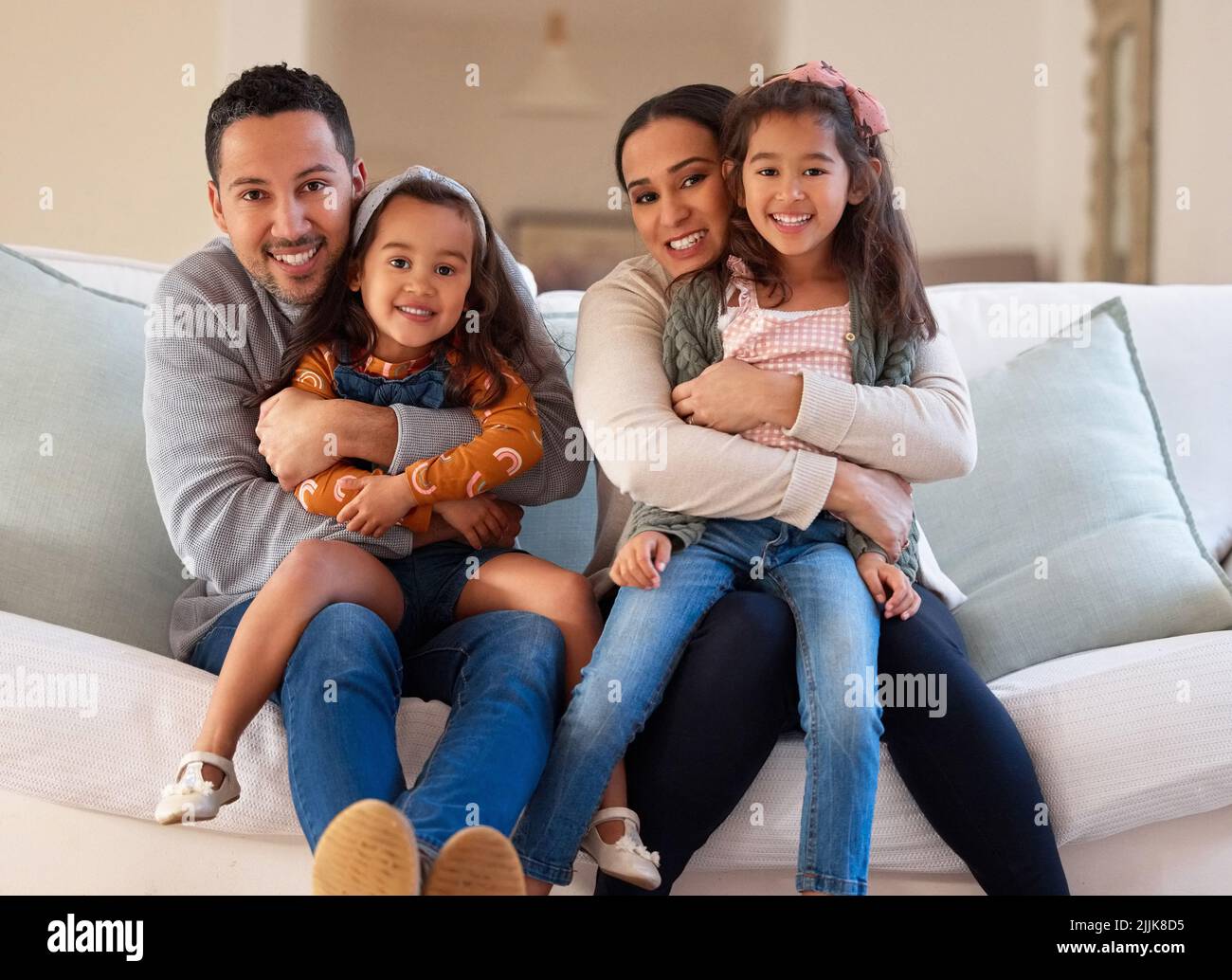 Spending time with my family is all I want. a young family relaxing ...