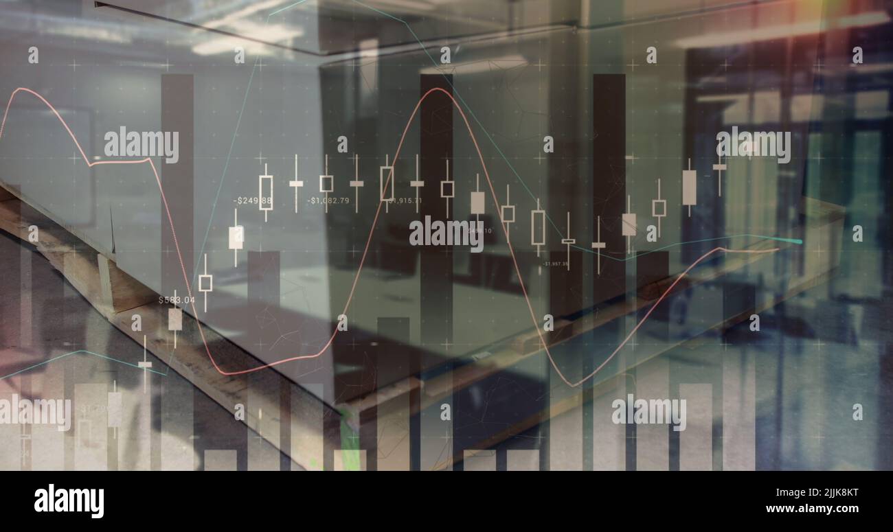 Image of office and box over data processing Stock Photo - Alamy