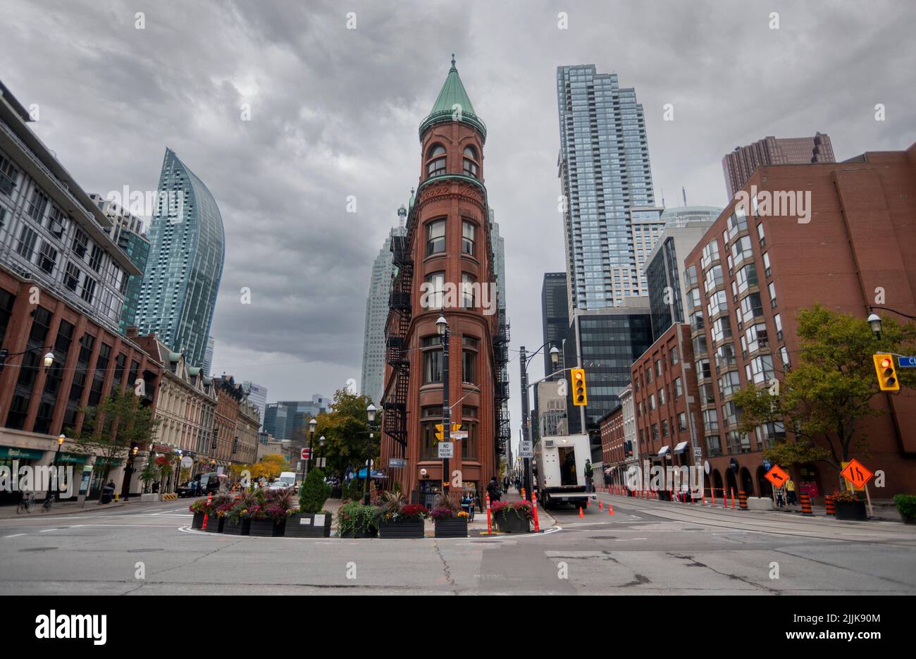 A low angle shot of Gooderham Building in Toronto Stock Photo - Alamy