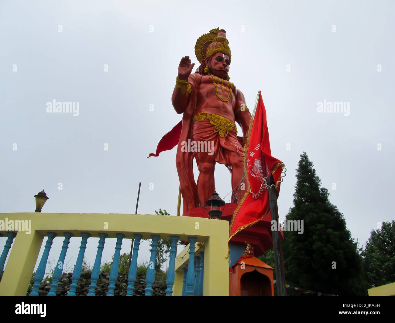 A view of Haunman hindu god's statue in Kalimpong Sikkim temple with a ...