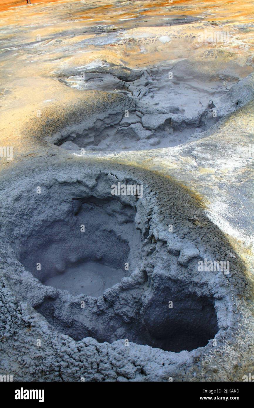 Hverir geothermal park near Myvatn lake, Iceland Stock Photo - Alamy