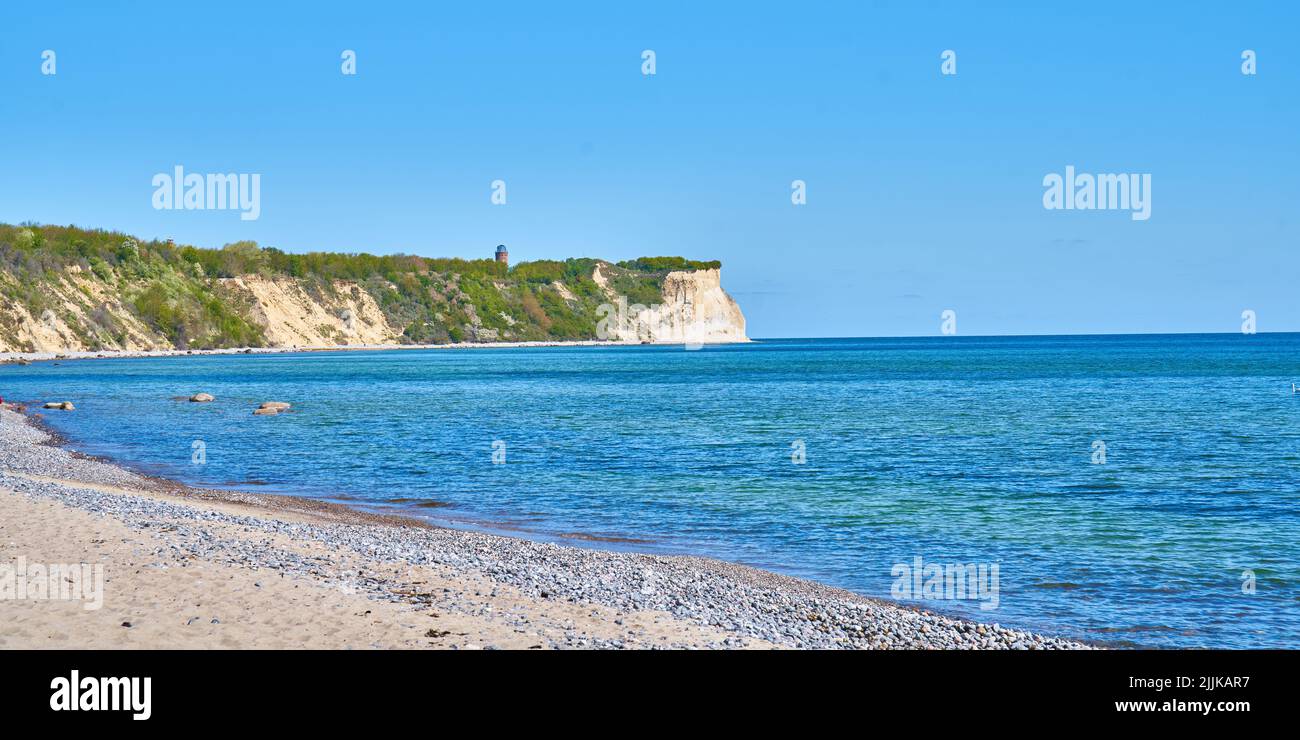 The white chalk cliffs of Rugen island in Germany Stock Photo - Alamy