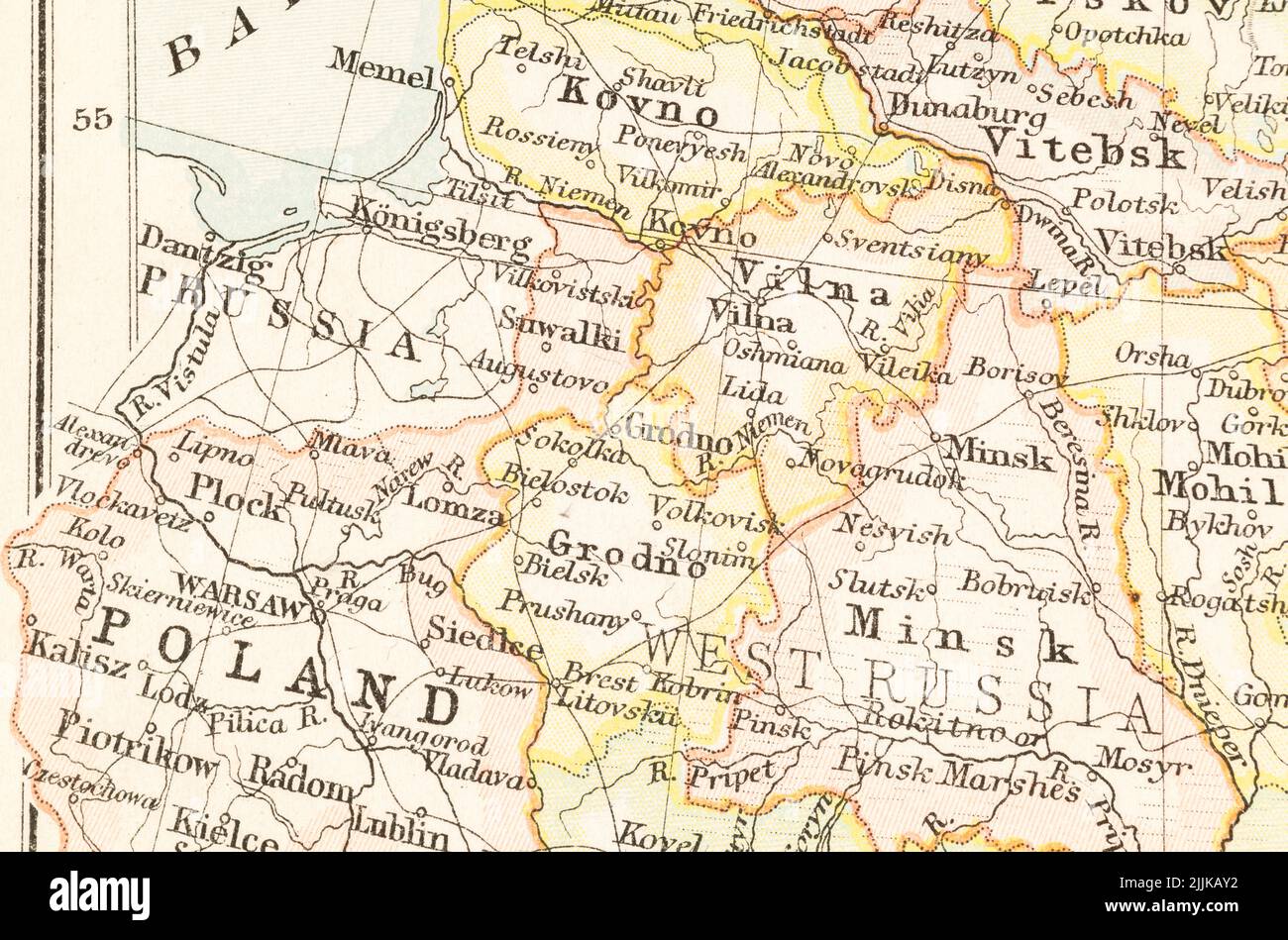 Historical maps of poland borders hi-res stock photography and images ...