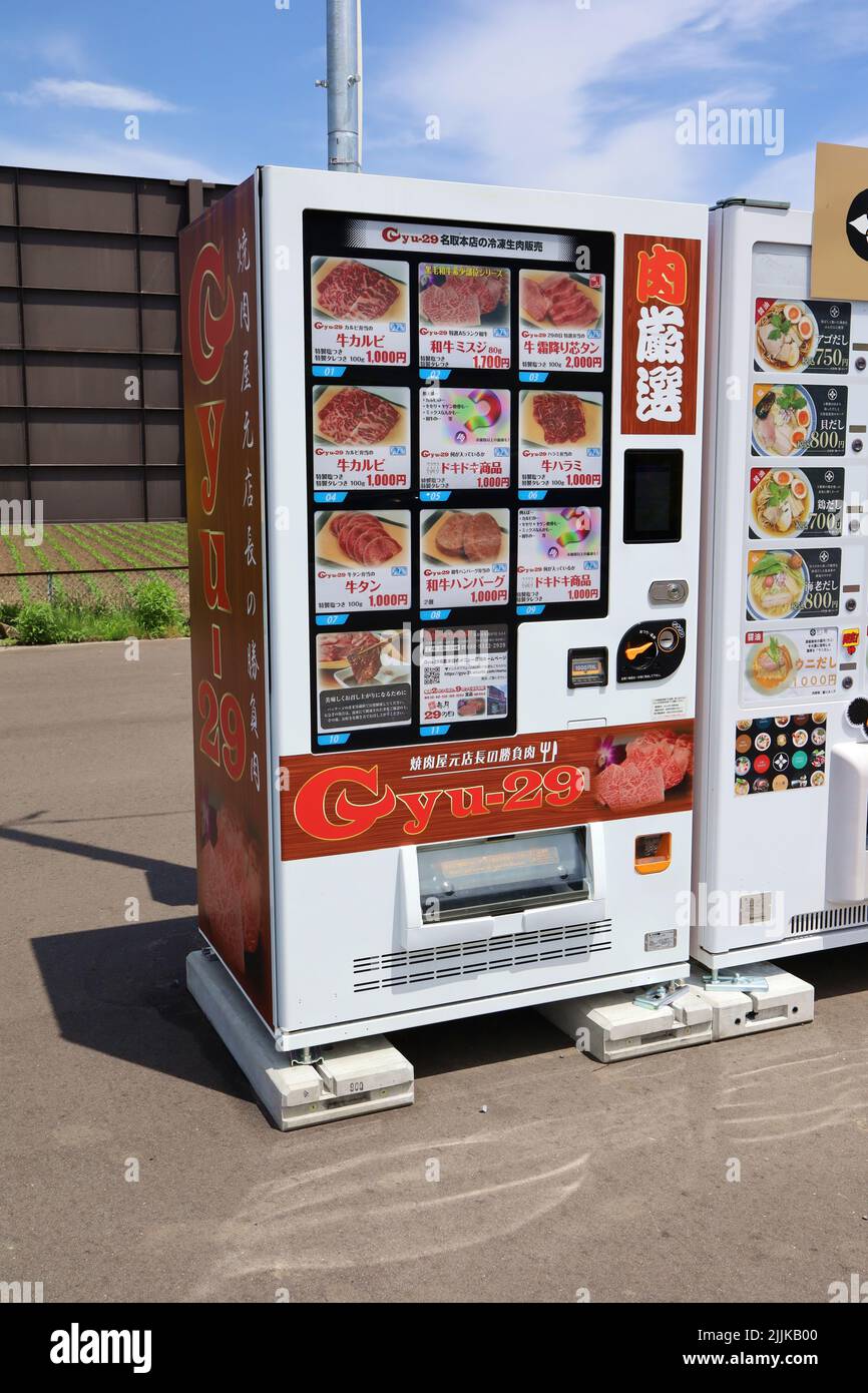 Natori City, Miyagi Prefecture Japan, July 2022.Vending machine for ...