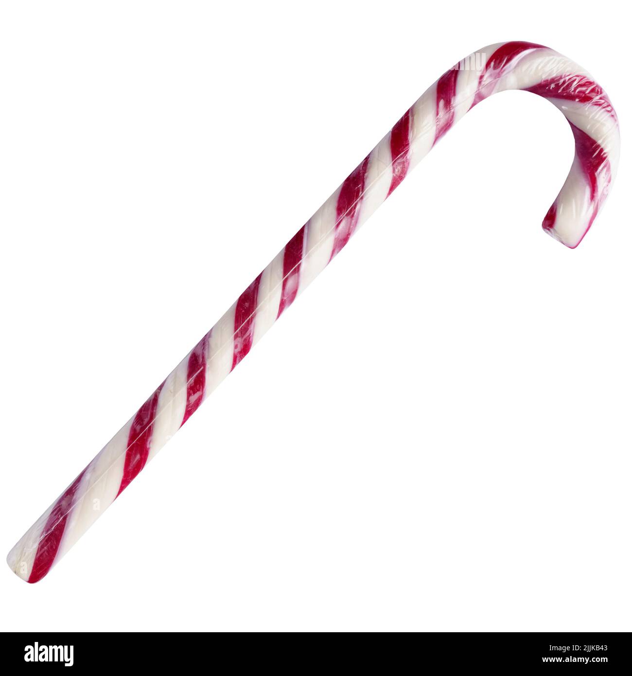 Christmas Candy Cane close-up isolated on white background Stock Photo ...