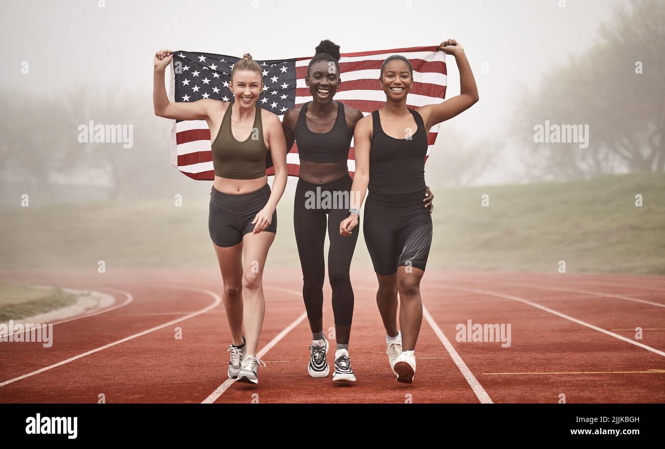 Diverse people american flag hi-res stock photography and images - Alamy