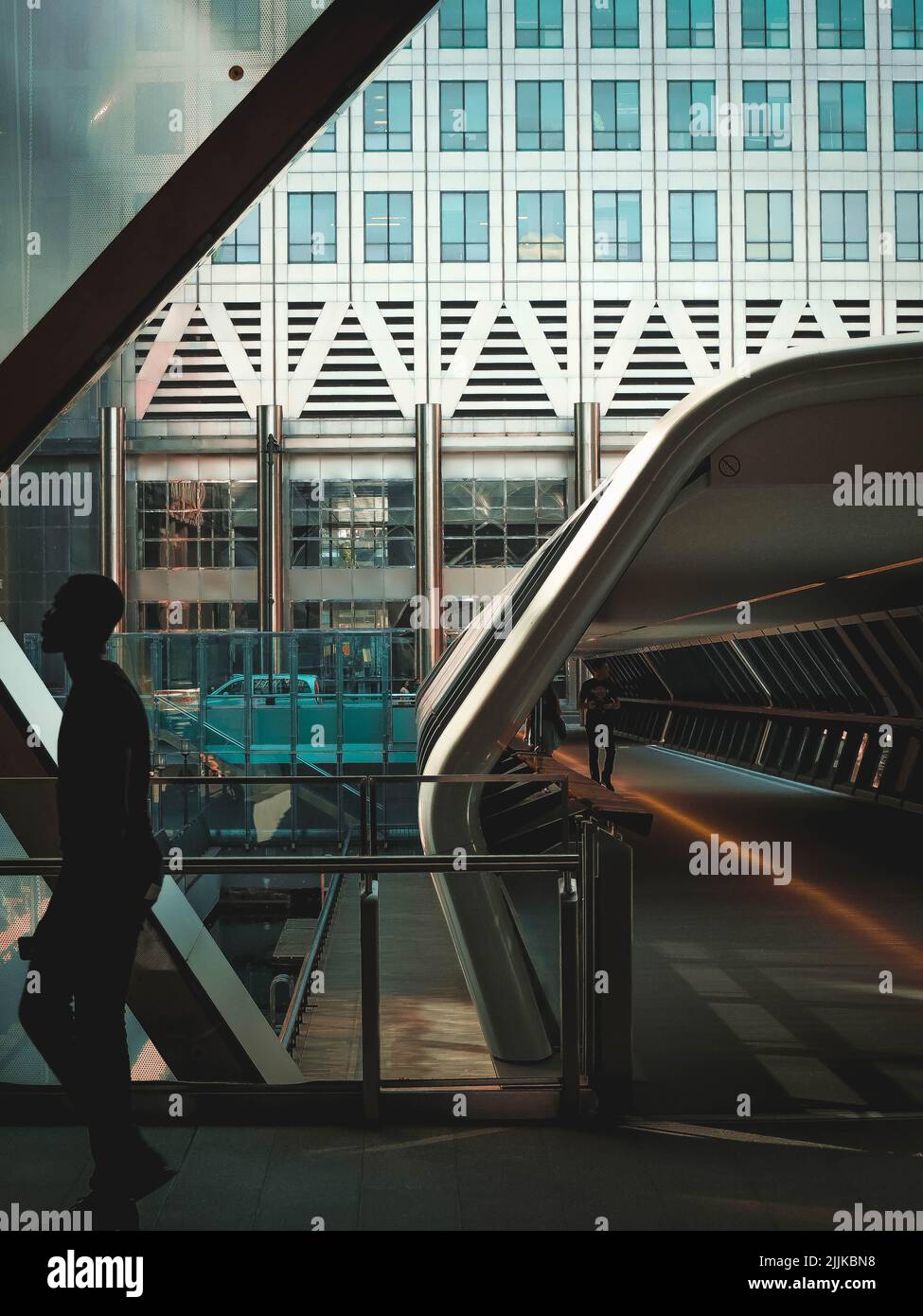 The Adams Plaza Bridge in Canary Wharf in London Stock Photo - Alamy